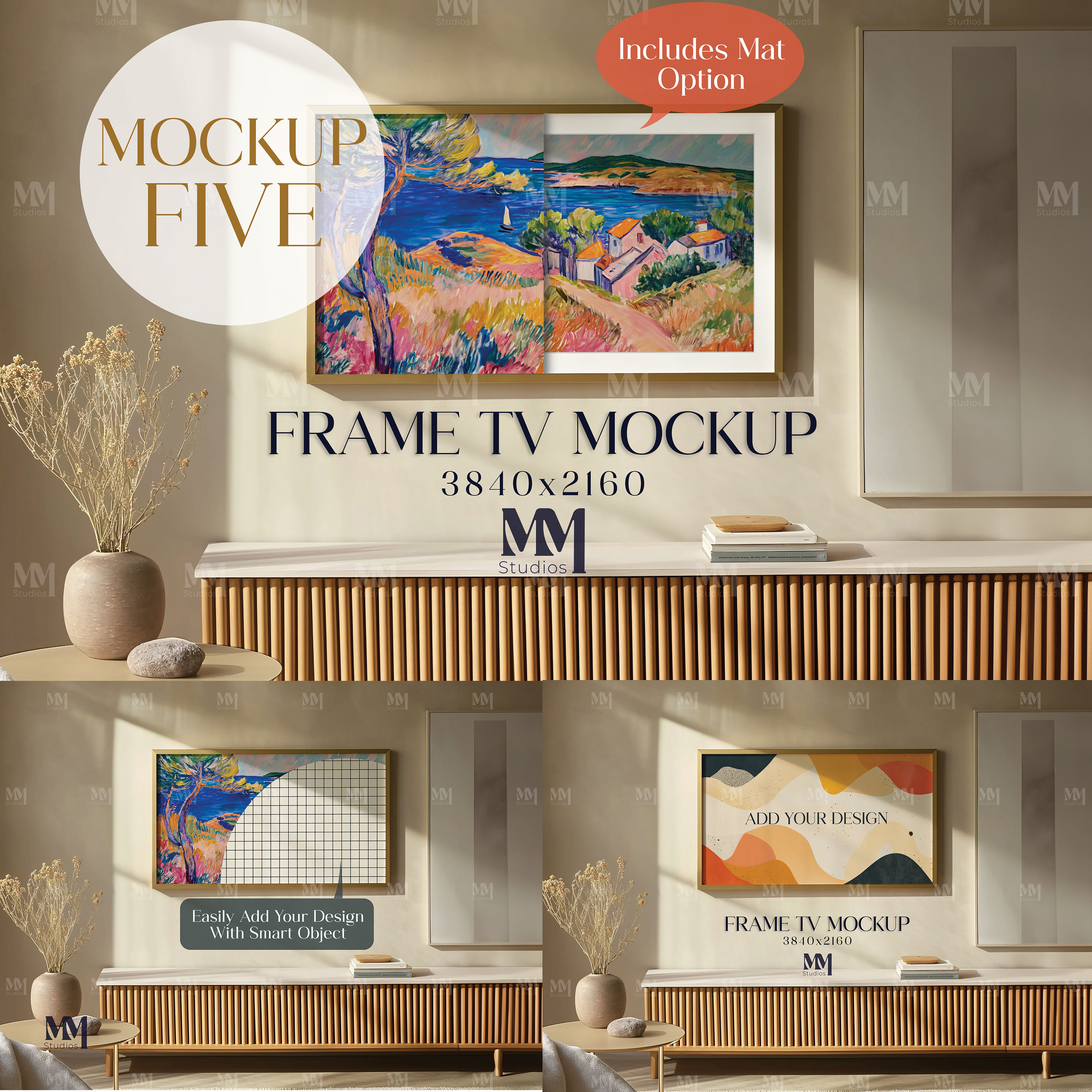 9 Frame TV Mockups Bundle, Frame TV Mockup, Frame, Samsung Frame Tv Art ...