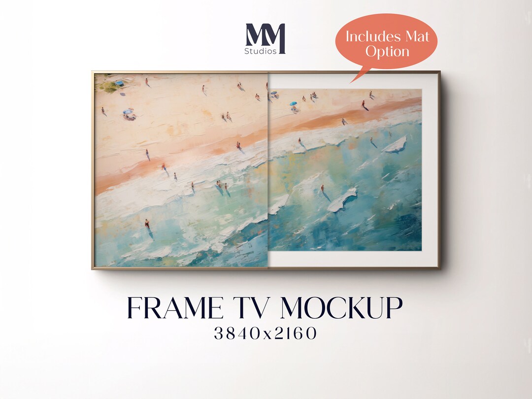 Frame TV Mockup Simple Metal Frame, Frame TV Mockup, Modern Frame ...