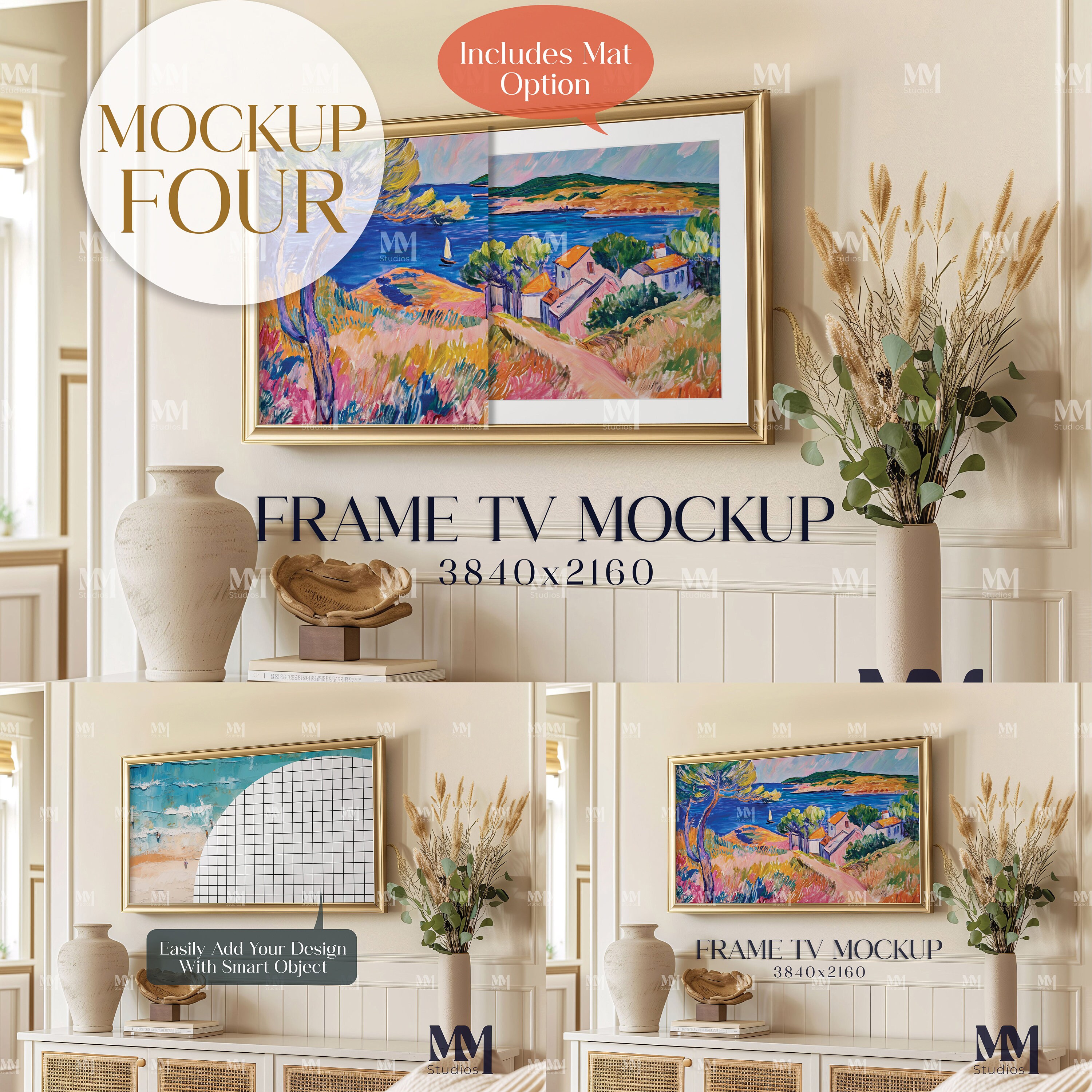 9 Frame TV Mockups Bundle, Frame TV Mockup, Frame, Samsung Frame Tv Art ...