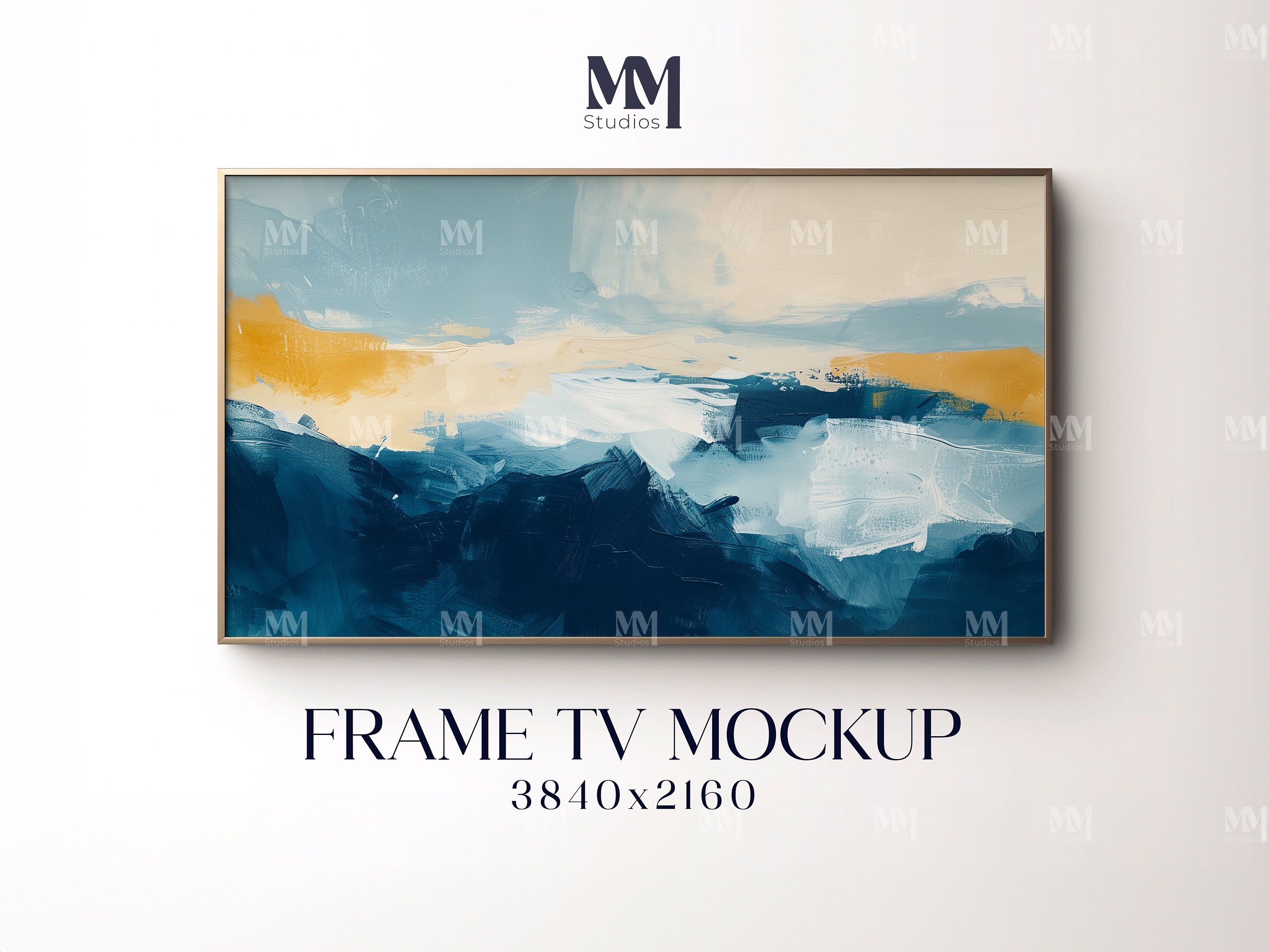 Frame TV Mockup Simple Metal Frame, Frame TV Mockup, Modern Frame ...
