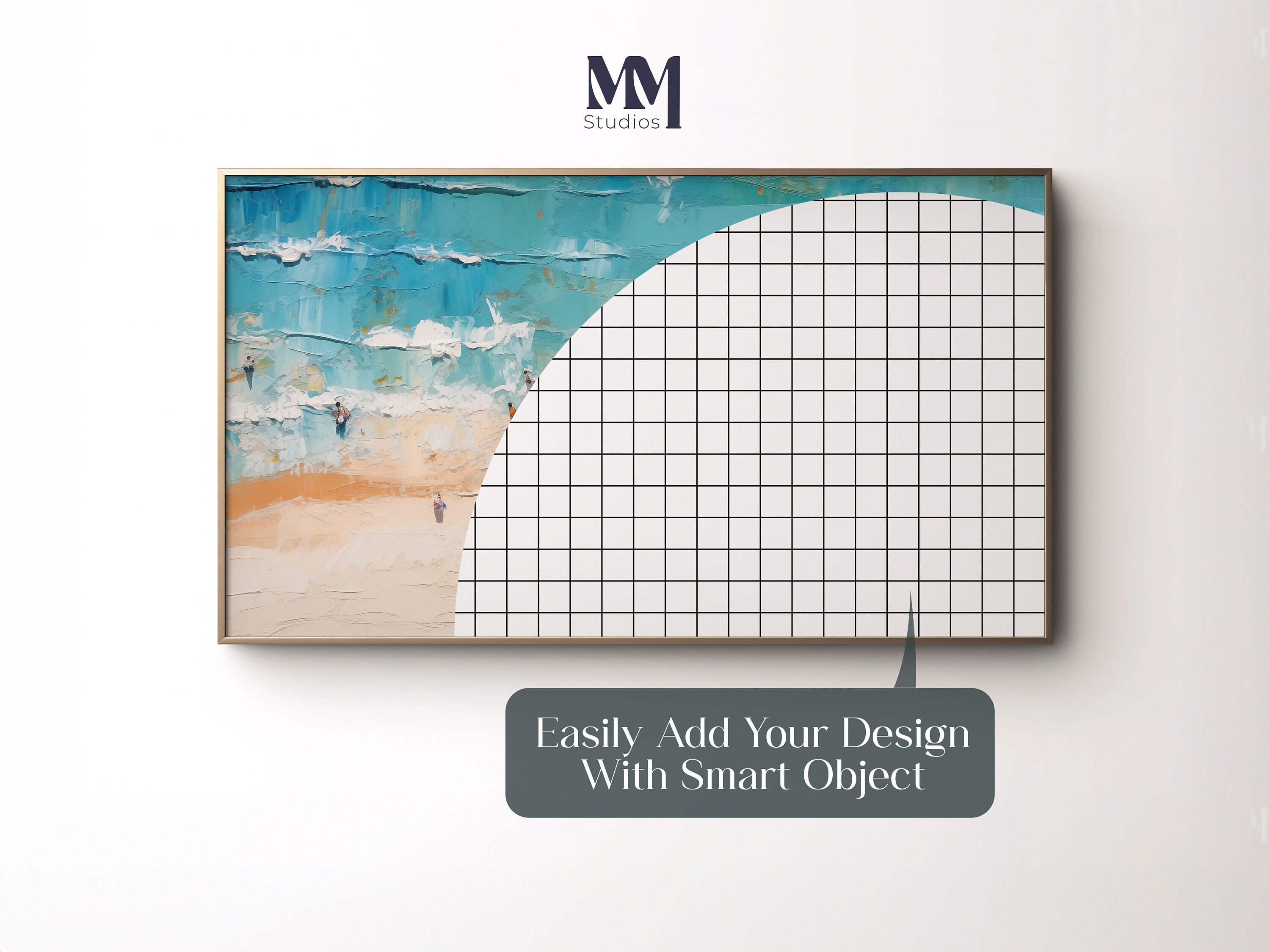 Frame TV Mockup Simple Metal Frame, Frame TV Mockup, Modern Frame ...