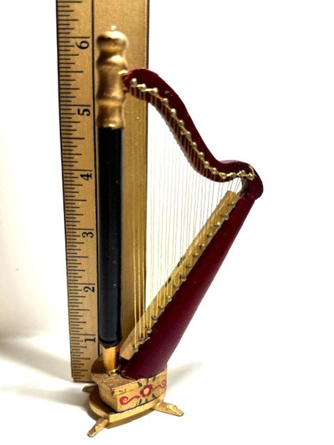 Whimsical Harp, Miniature, 1/12 Scale, Used - Etsy