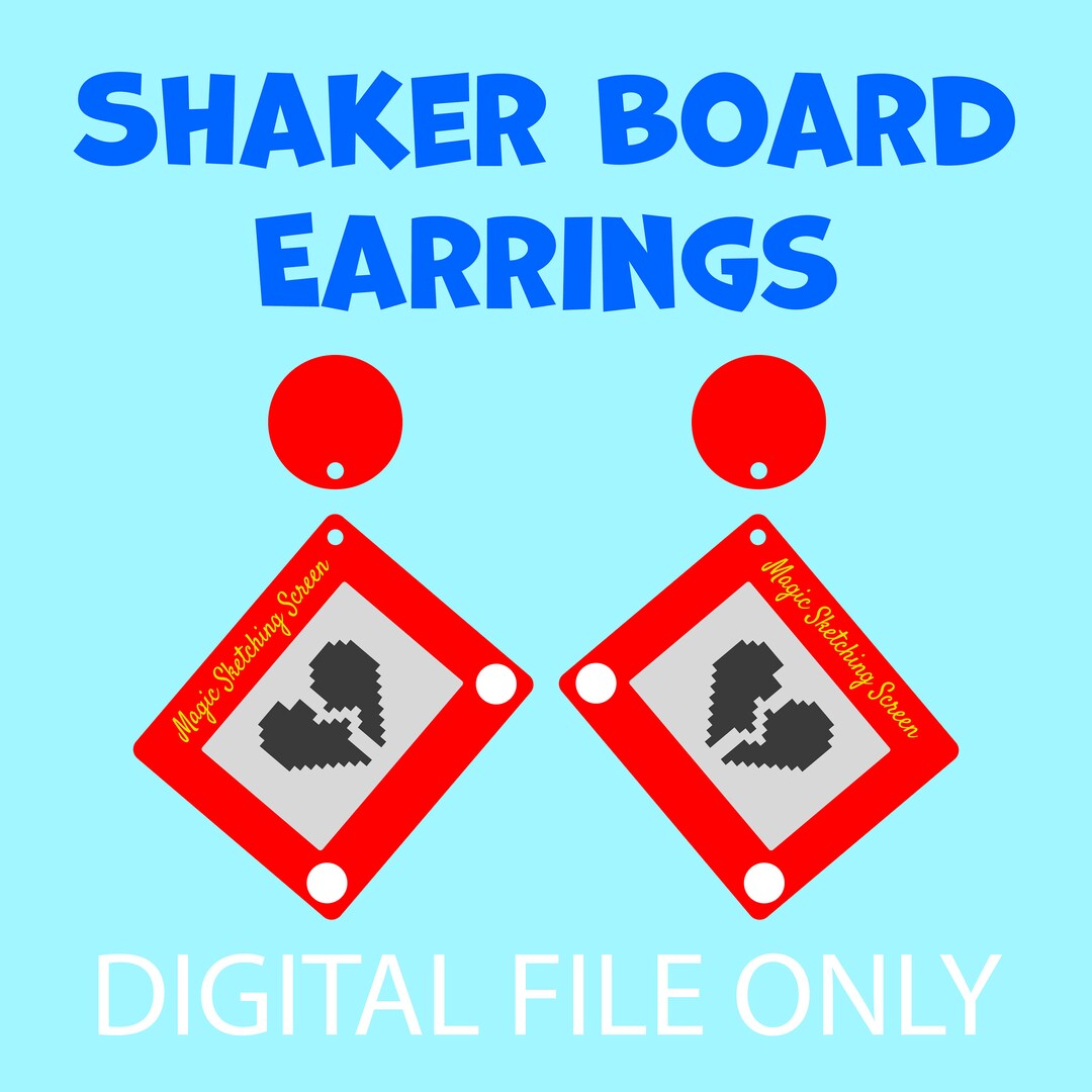 Shaker Board Earring SVG FILE (layered) - Etsy