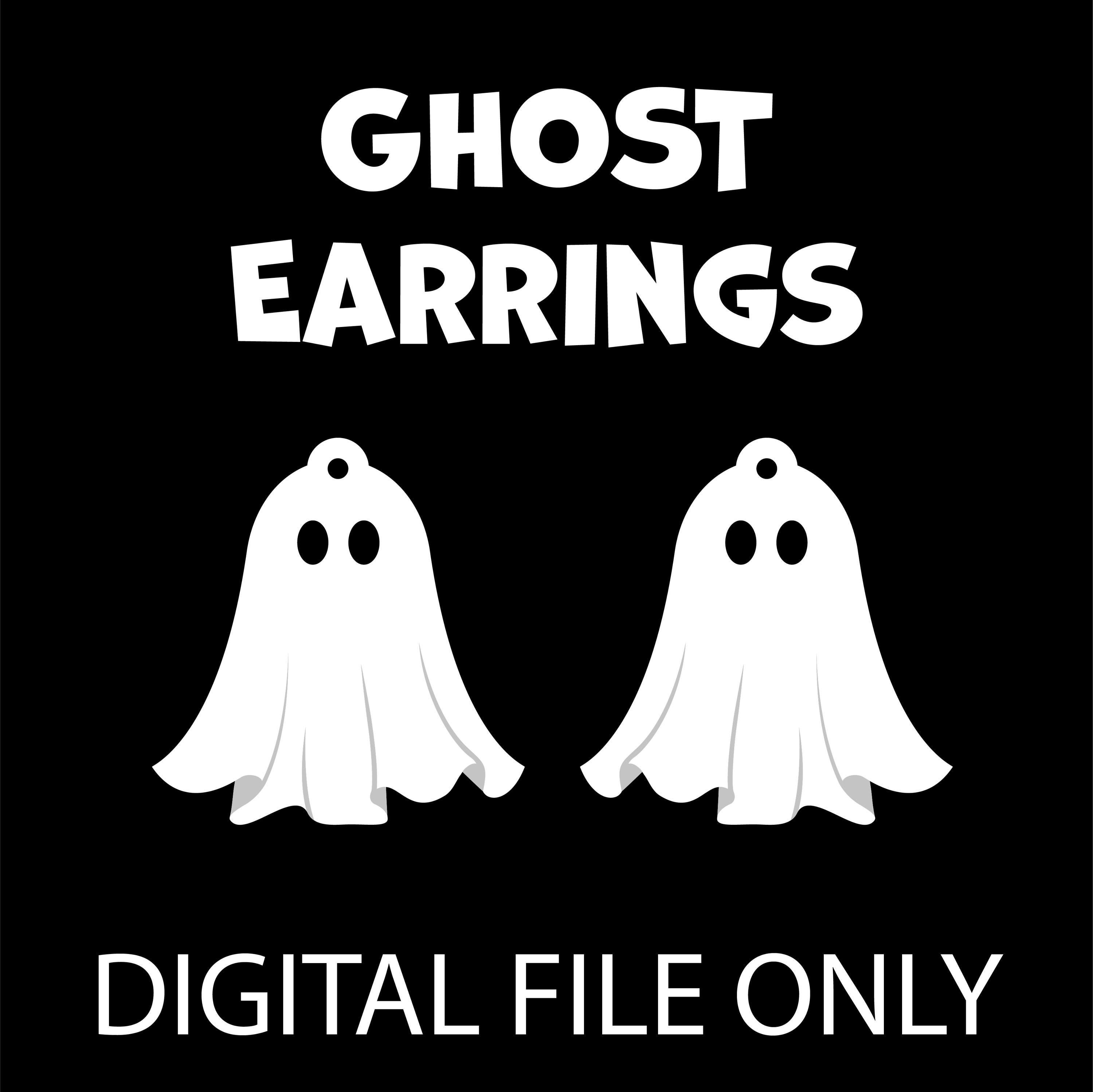 Ghost Earrings SVG FILE - Etsy