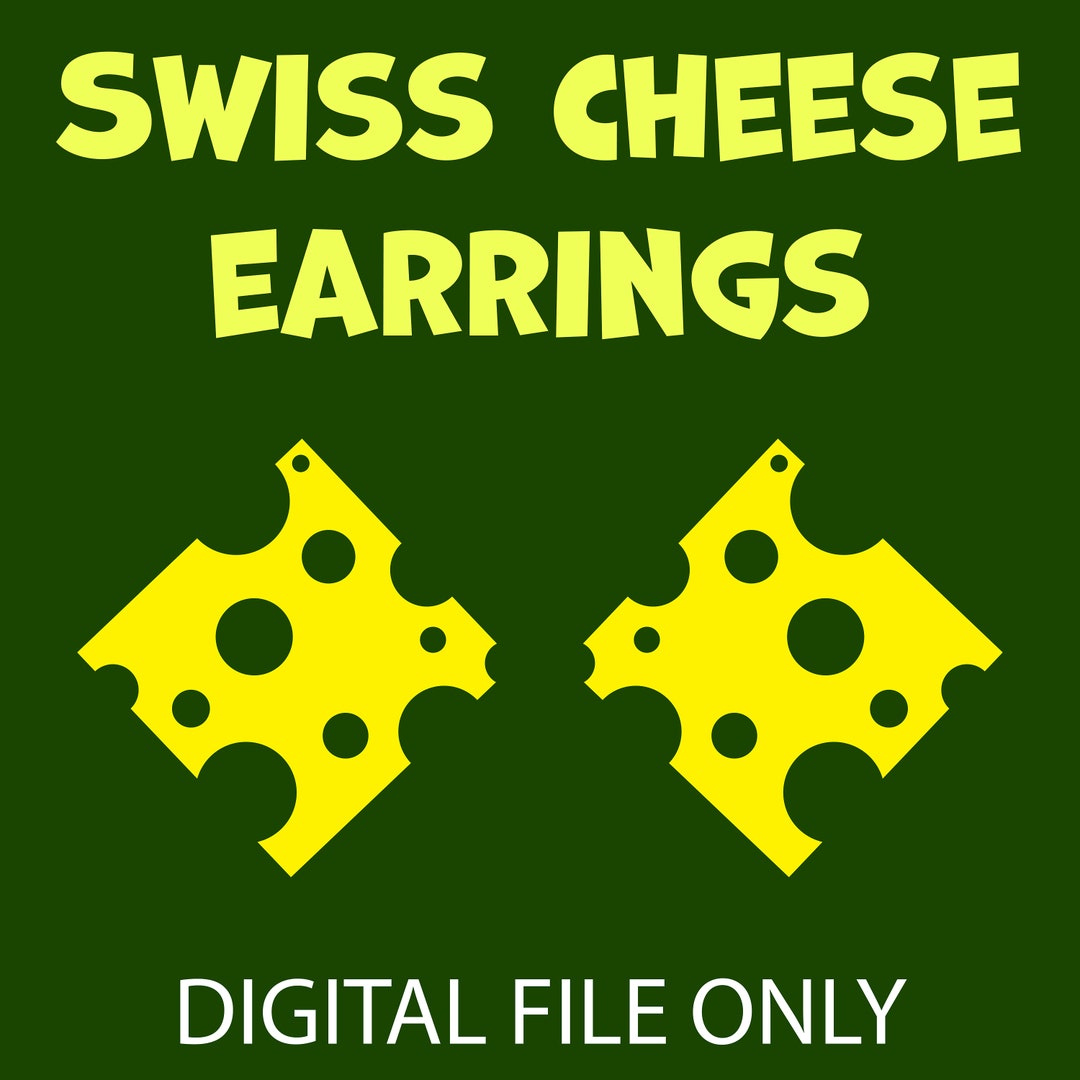 Swiss Cheese Earring SVG FILE - Etsy