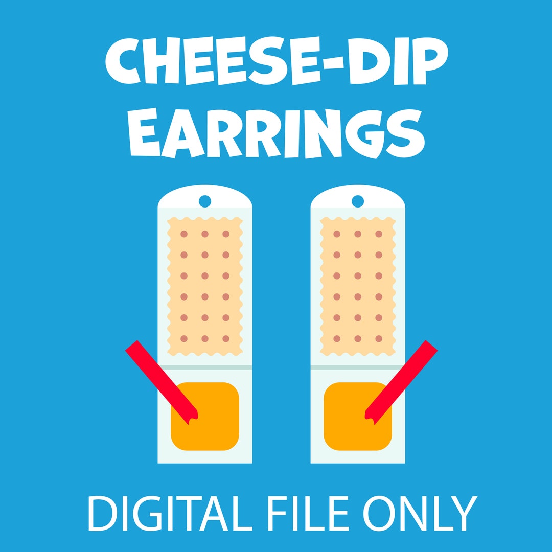 Cheese-dip Earring SVG FILE (layered) - Etsy