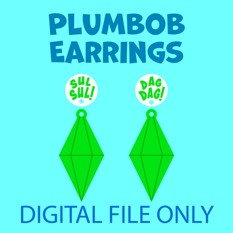 Plumbob Earring SVG FILE - Etsy