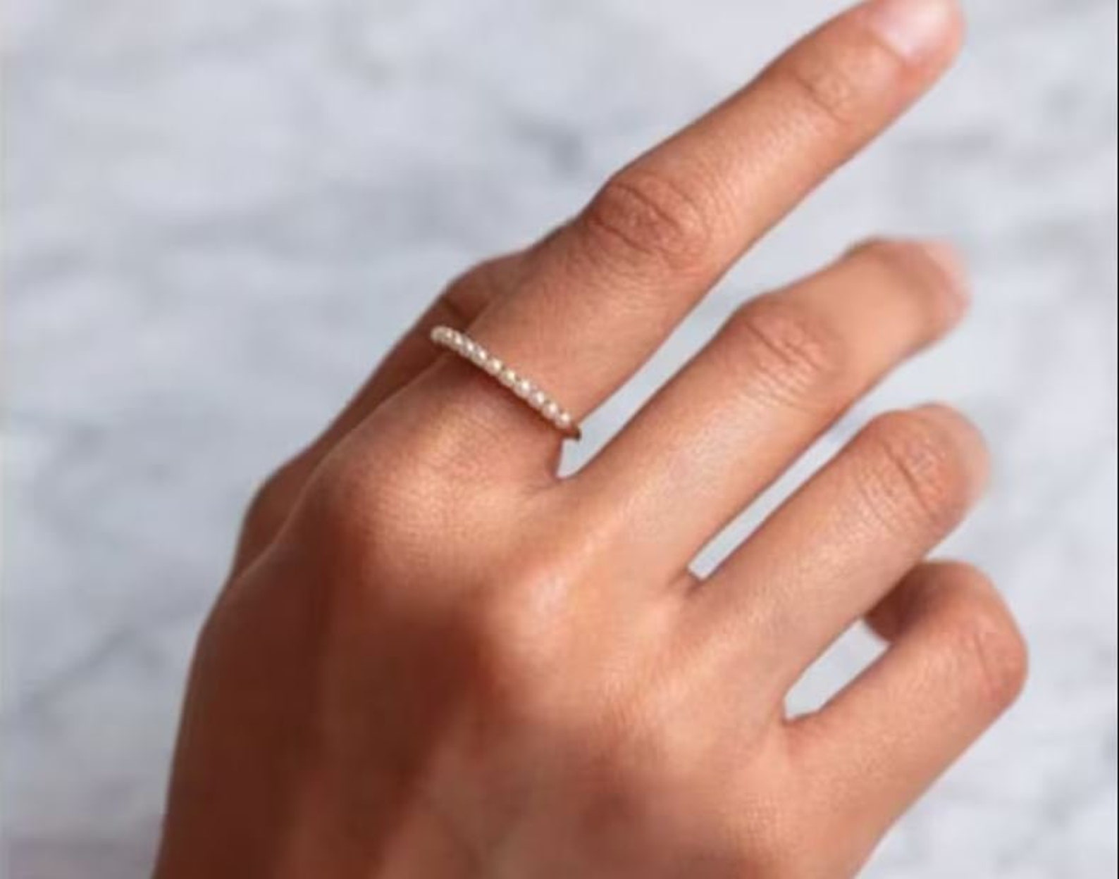 Freshwater Pearl Eternity Band: Gold Plated Sterling Silver Wedding ...