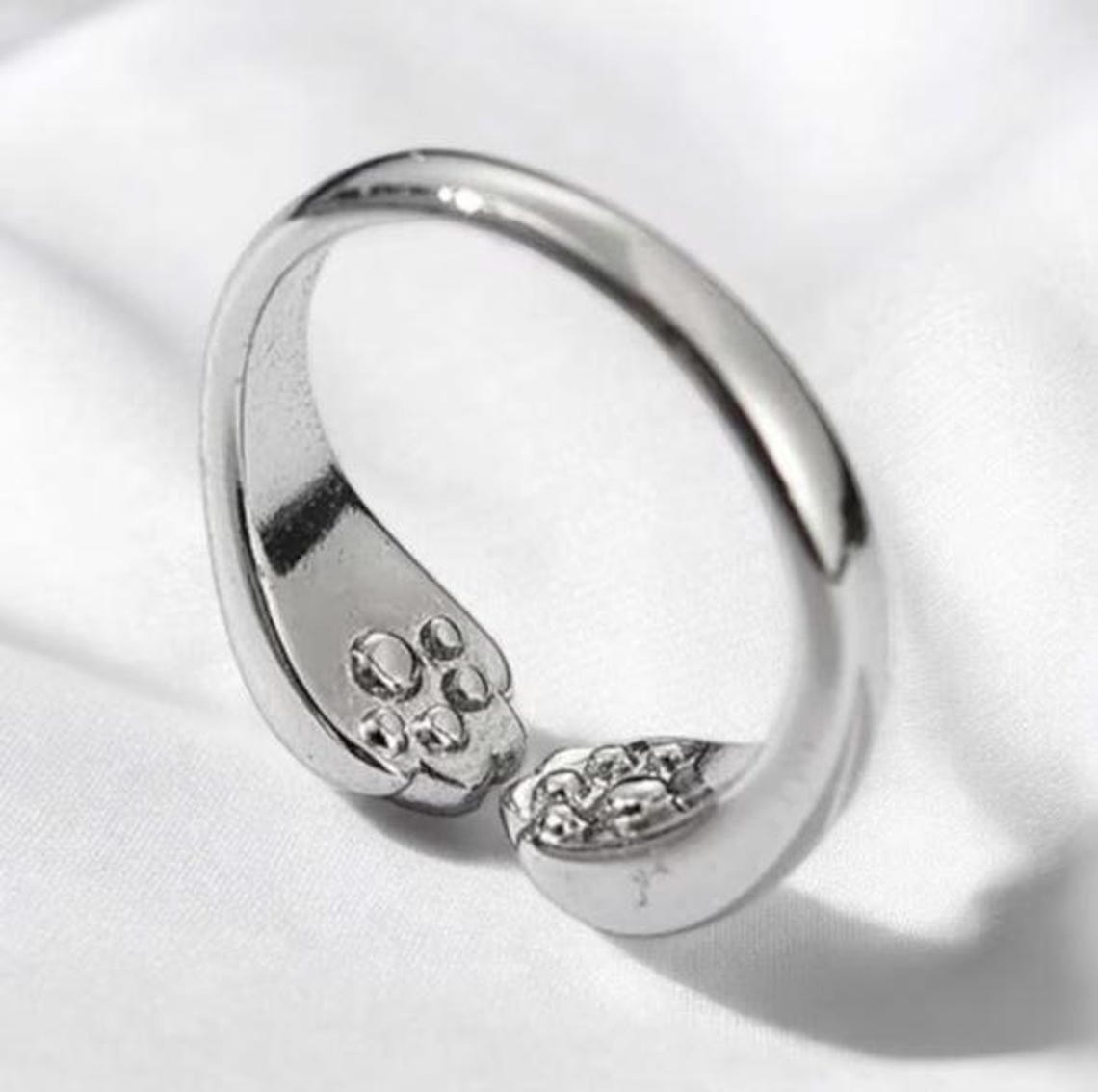 Paw Hug Ring | Solid Sterling Silver Ring | Personalized Pet Ring | Pet ...