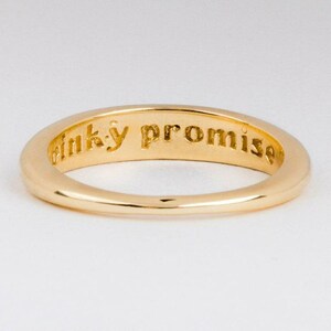 14k Solid Gold Pinky Promise Ring - Elegant Commitment Jewelry - Etsy