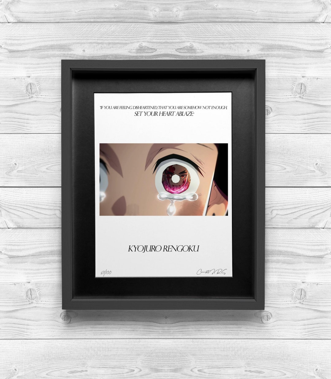 Kyojuro Rengoku - Set Your Heart Ablaze | Limited Edition Vertical ...