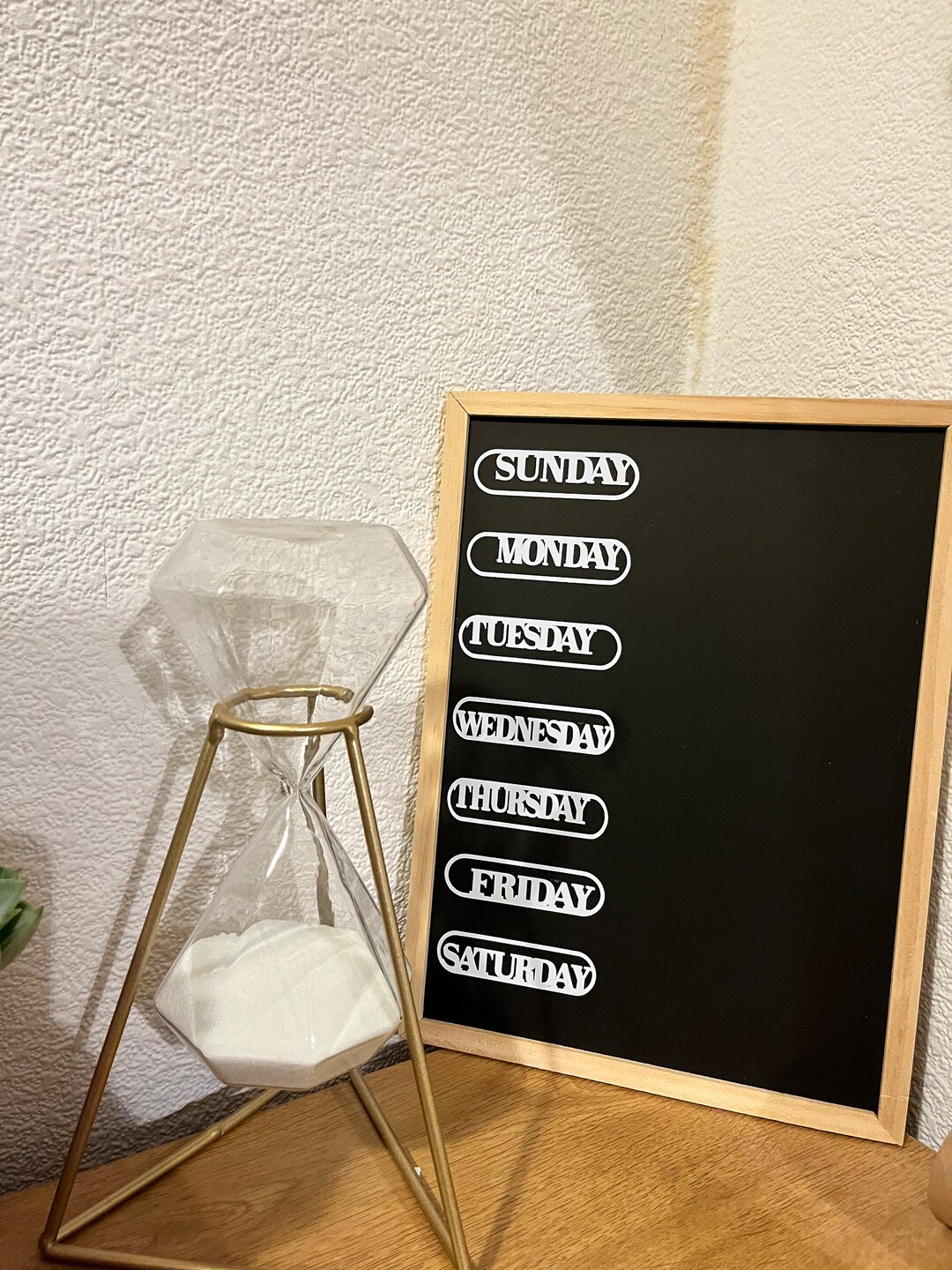 Planner Chalk Board With Days of the Week - Etsy