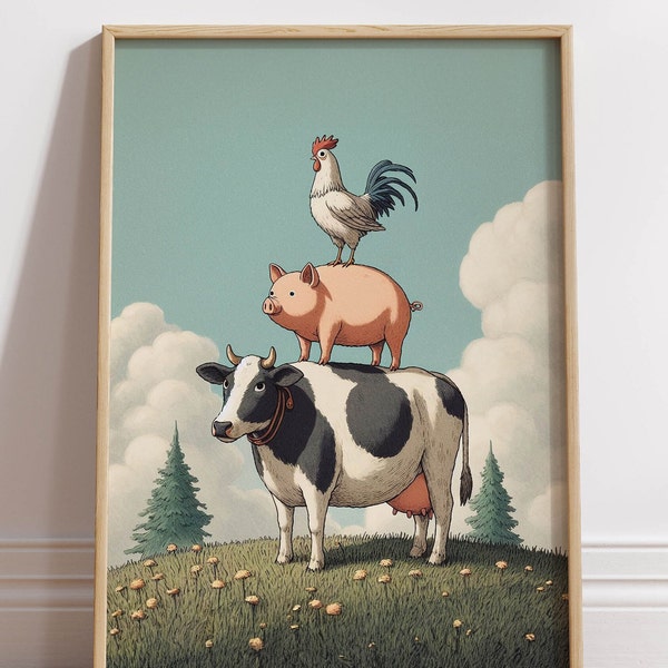 Stacked Farm Animals - Etsy