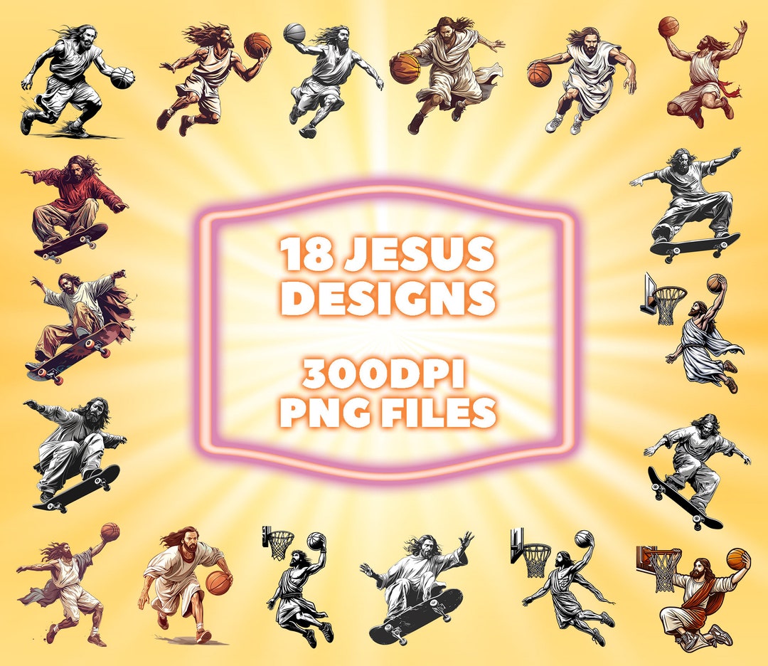 18 Jesus Designs Png Bundle, Jesus Christ PNG Sublimation Designs ...