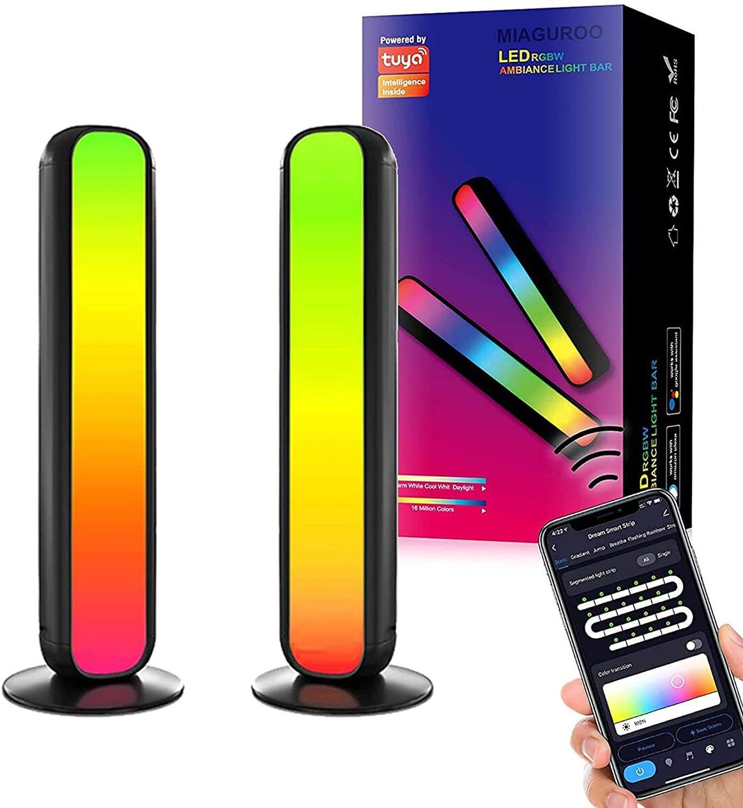 Smart LED Light Bars - Multicolor, App Controlled With Modes. Romantic ...