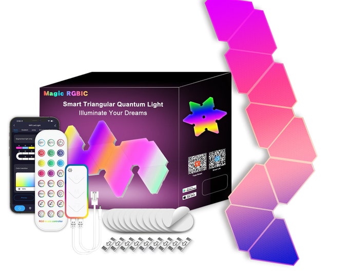 Triangle RGB LED Wall Lights for Gaming and Room Decoration - Etsy