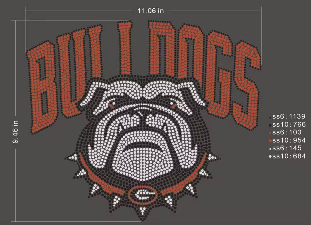 Georgia Bulldog Rhinestone Tshirt - Etsy