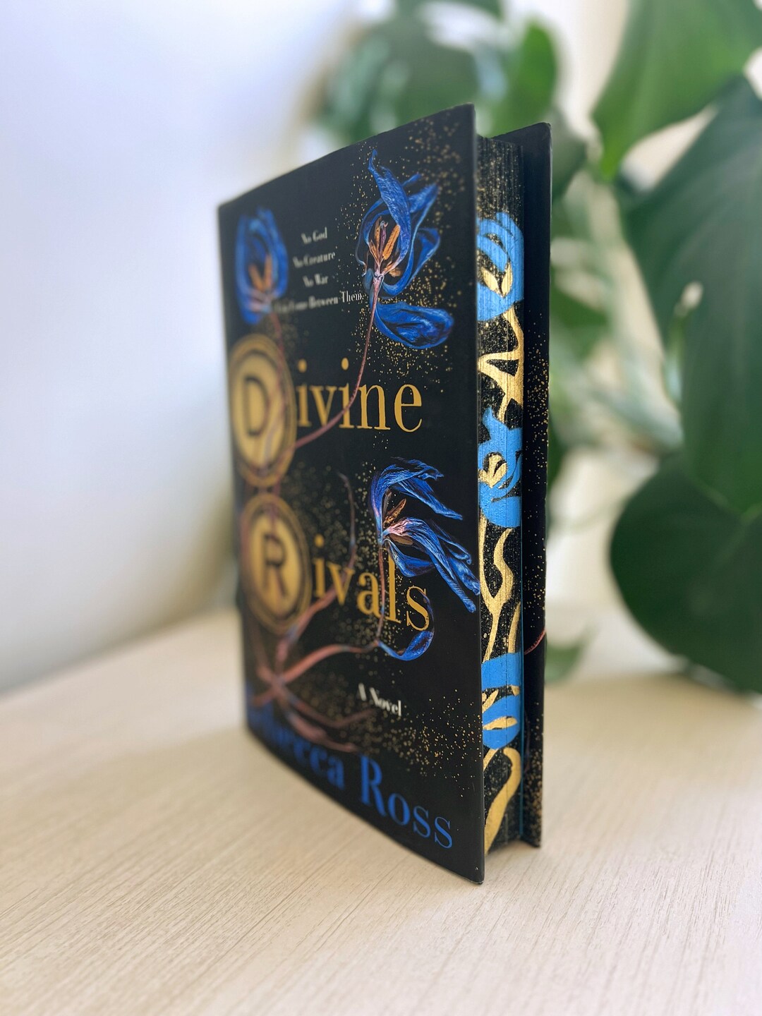 Divine Rivals Special Edition by Rebecca Ross, Blue and Gold Flower ...