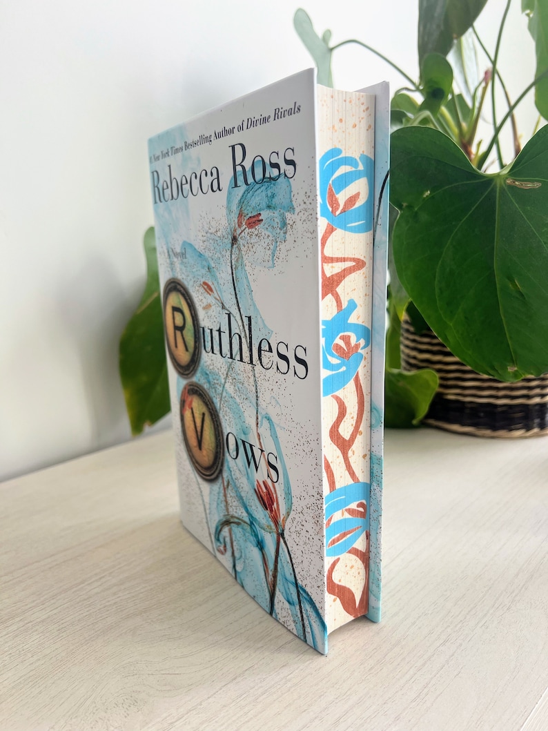 Ruthless Vows Special Edition by Rebecca Ross, Blue and Bronze Flower ...