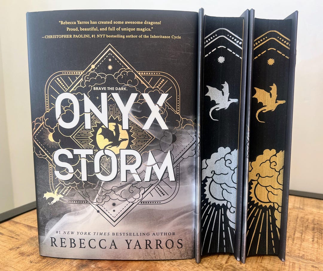 Onyx Storm Book ONLY (special Sprayed and Stenciled Edition. Book by ...