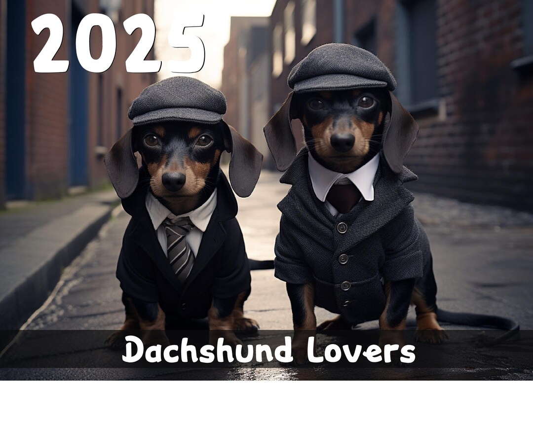 2025 Dachshund Lovers Printable Calendar - Etsy