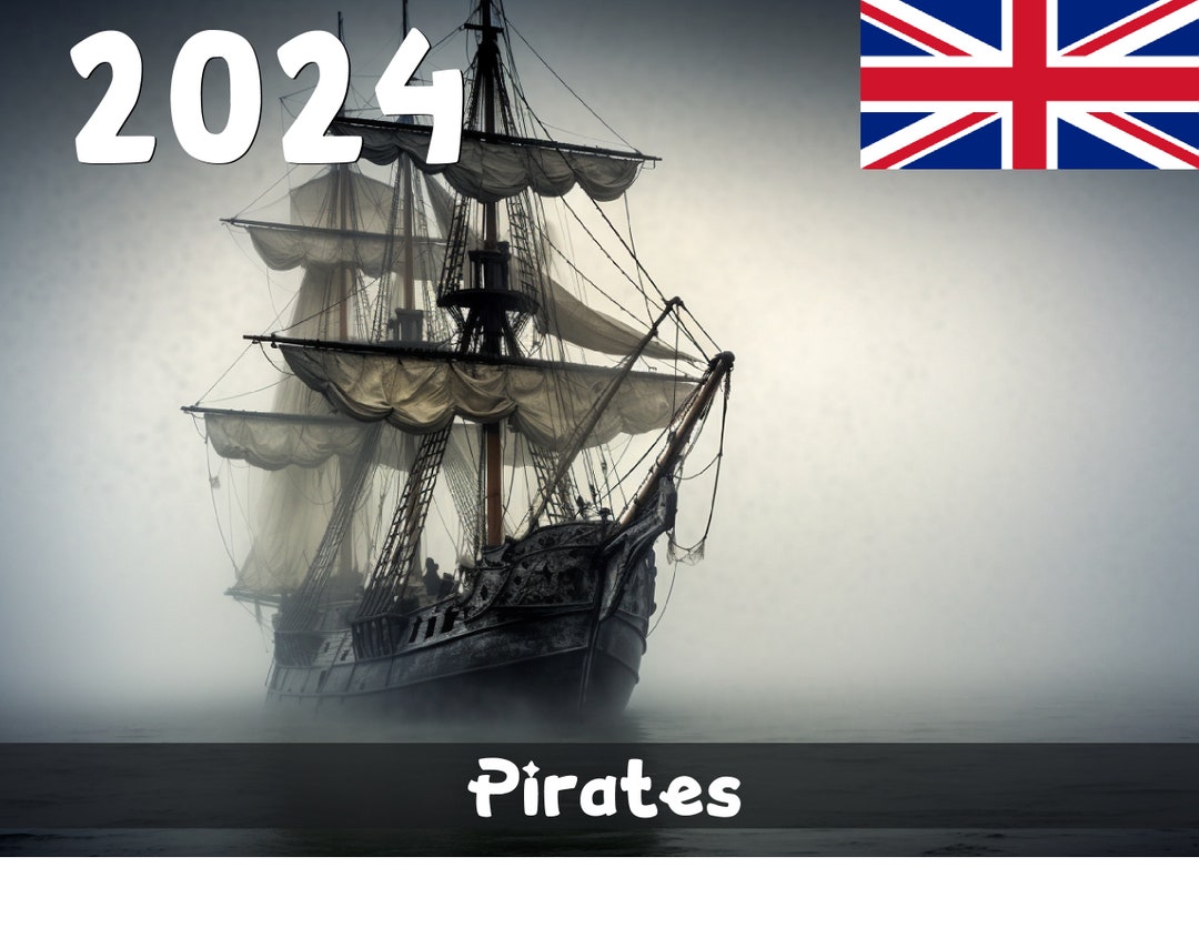 Pirates 2024 Wall Calendar Printable UK - Etsy