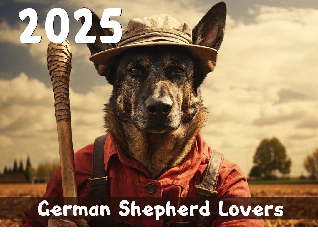 2025 German Shepherd Calendar Printable PDF - Etsy UK