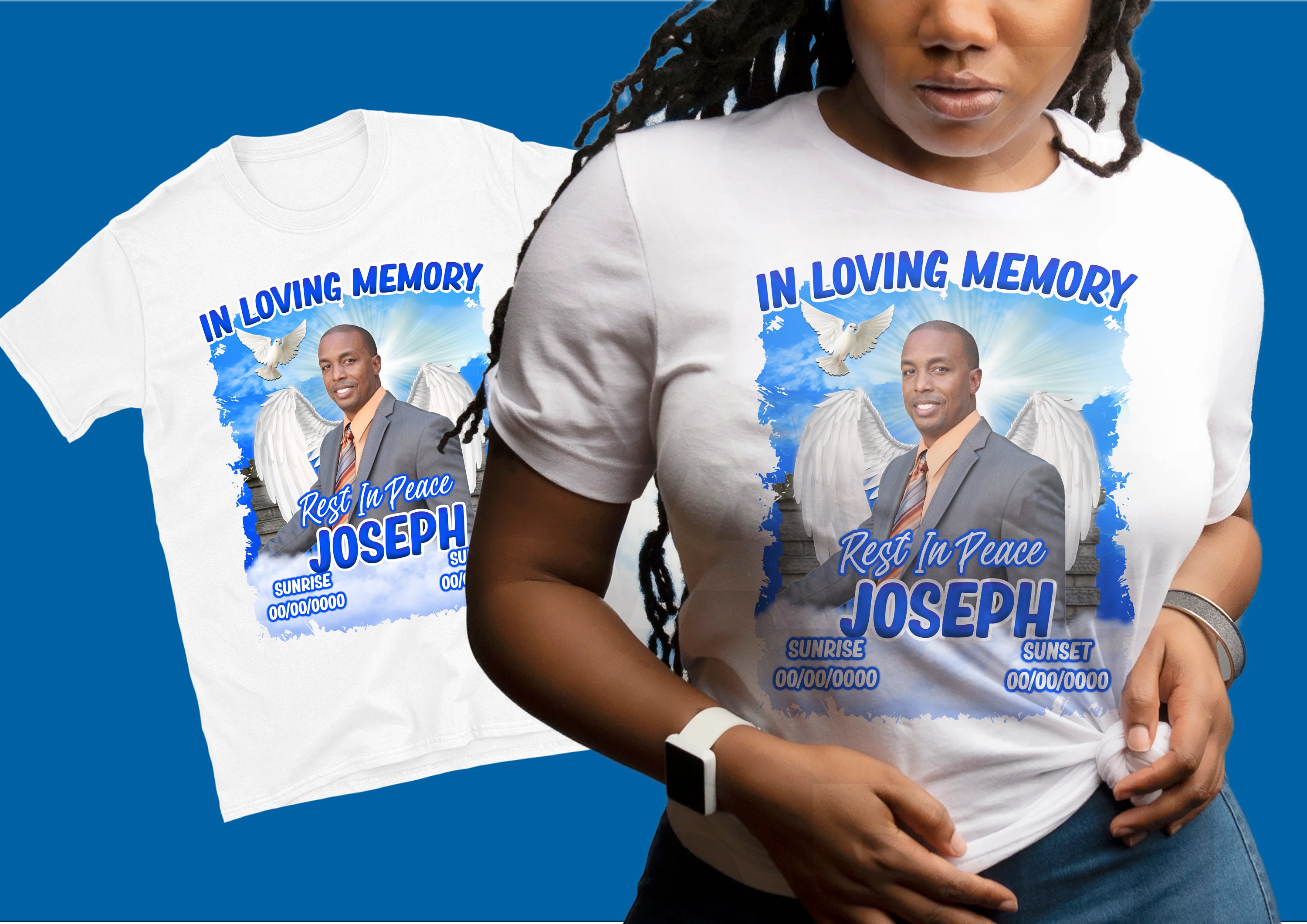 In Loving Memory Photoshop Template Customizable Memorial Tribute - Etsy