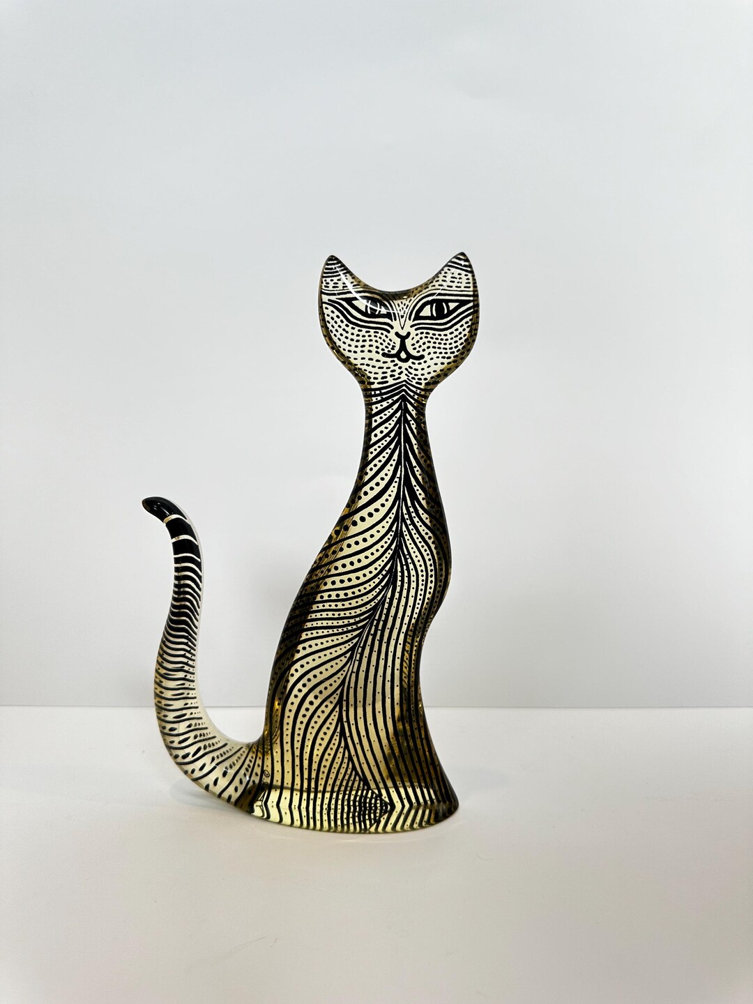 Rare Abraham Palatnik Lucite Cat Figurine: Signed MCM Art Sculpture - Etsy
