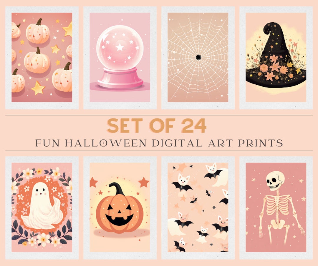 Halloween Bundle Collection | 24 PRINTABLES | Halloween Wall Art ...