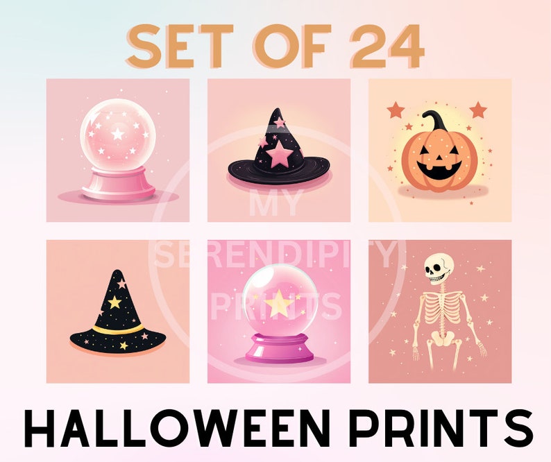 Halloween Bundle Collection | 24 PRINTABLES | Halloween Wall Art ...