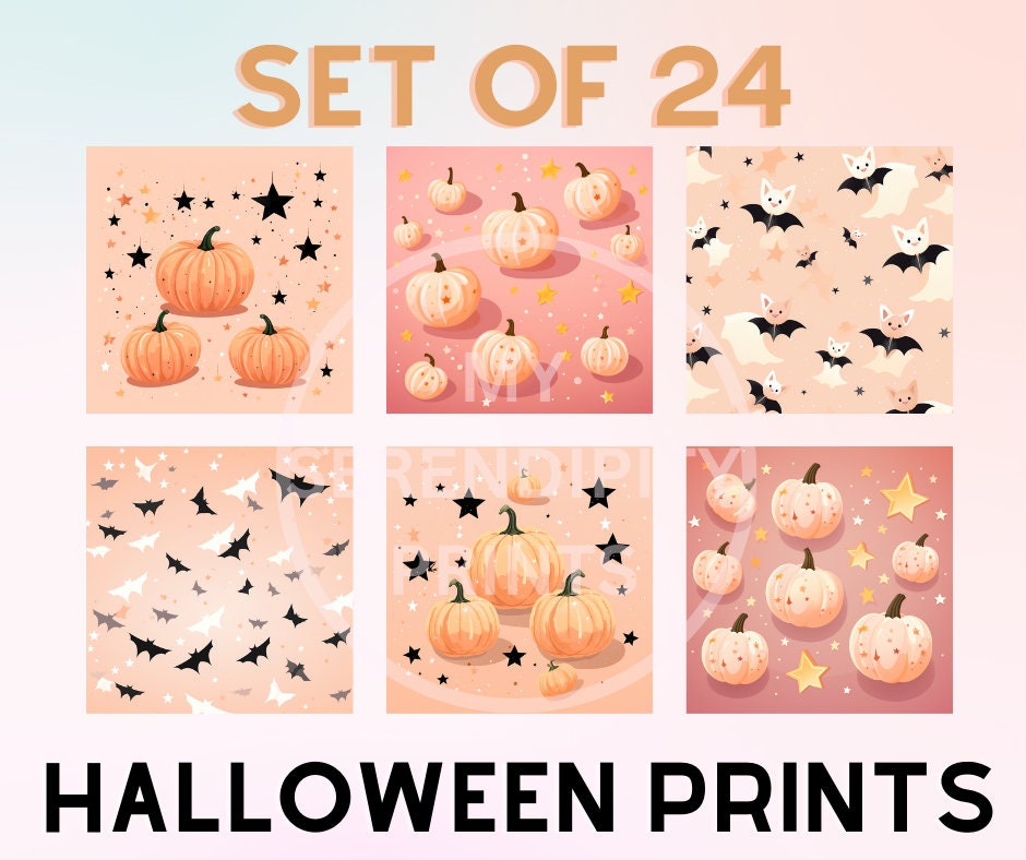 Halloween Bundle Collection | 24 PRINTABLES | Halloween Wall Art ...