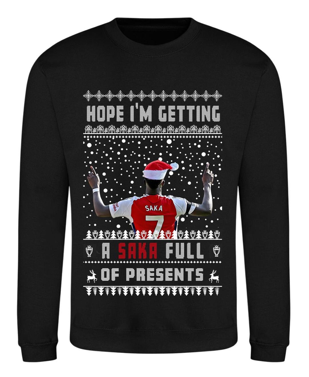 Bukayo Saka Christmas Jumper hope I'm Getting a SAKA Full of Presents ...