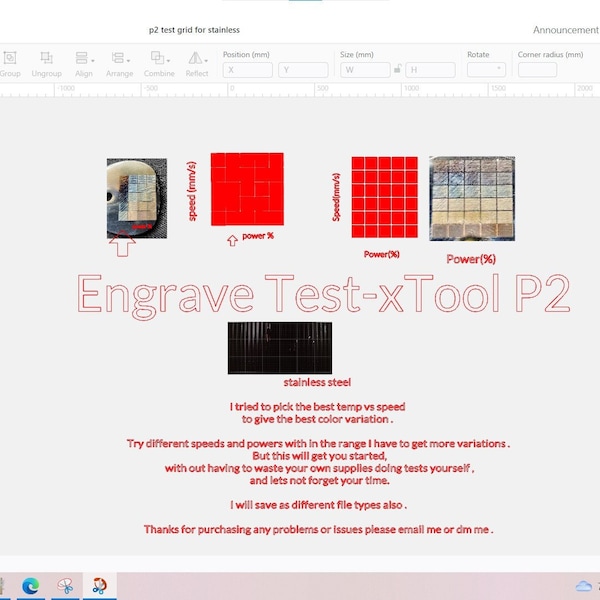 Xtool Test Grid - Etsy