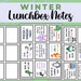 Winter Lunch Box Notes Cute Note Cards Printable Lunchbox - Etsy
