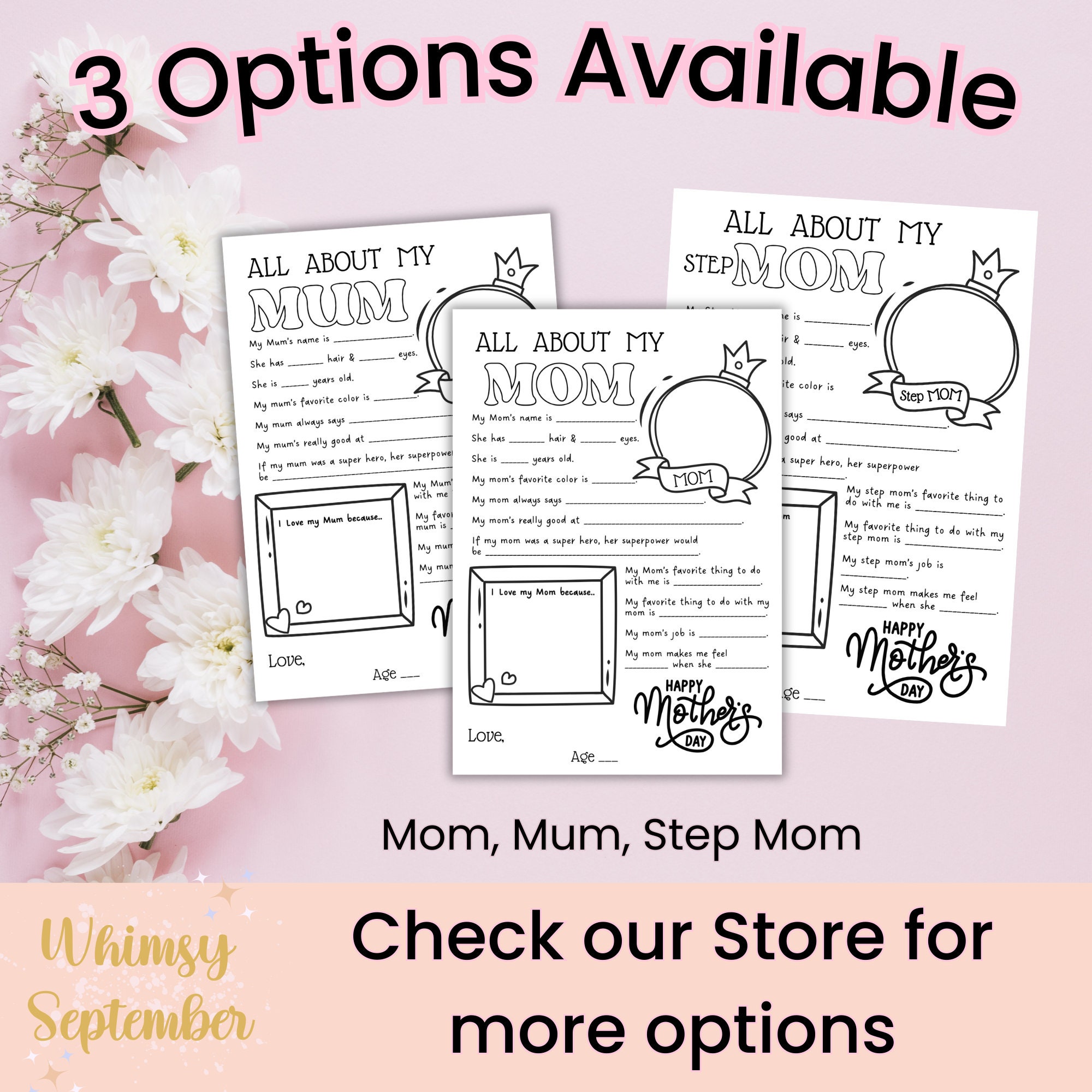 All About Mom, Mothers Day Printable, Mothers Day Activity, Mothers Day ...