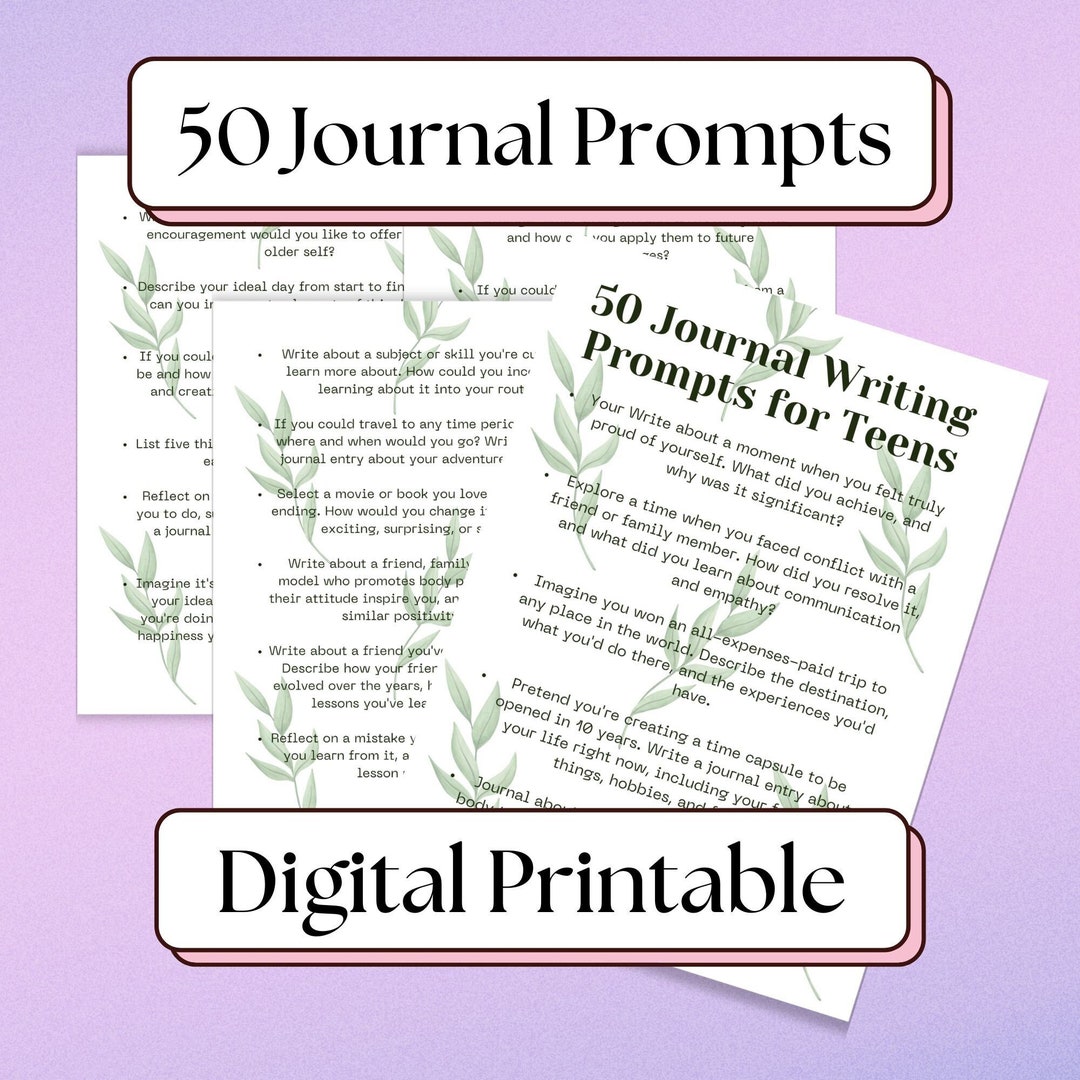 Journal Writing Prompts for Teens, Journaling, Self-love, Body ...