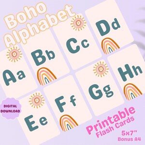 Printable Flash Cards for Young Kids Alphabet Flashcards - Etsy