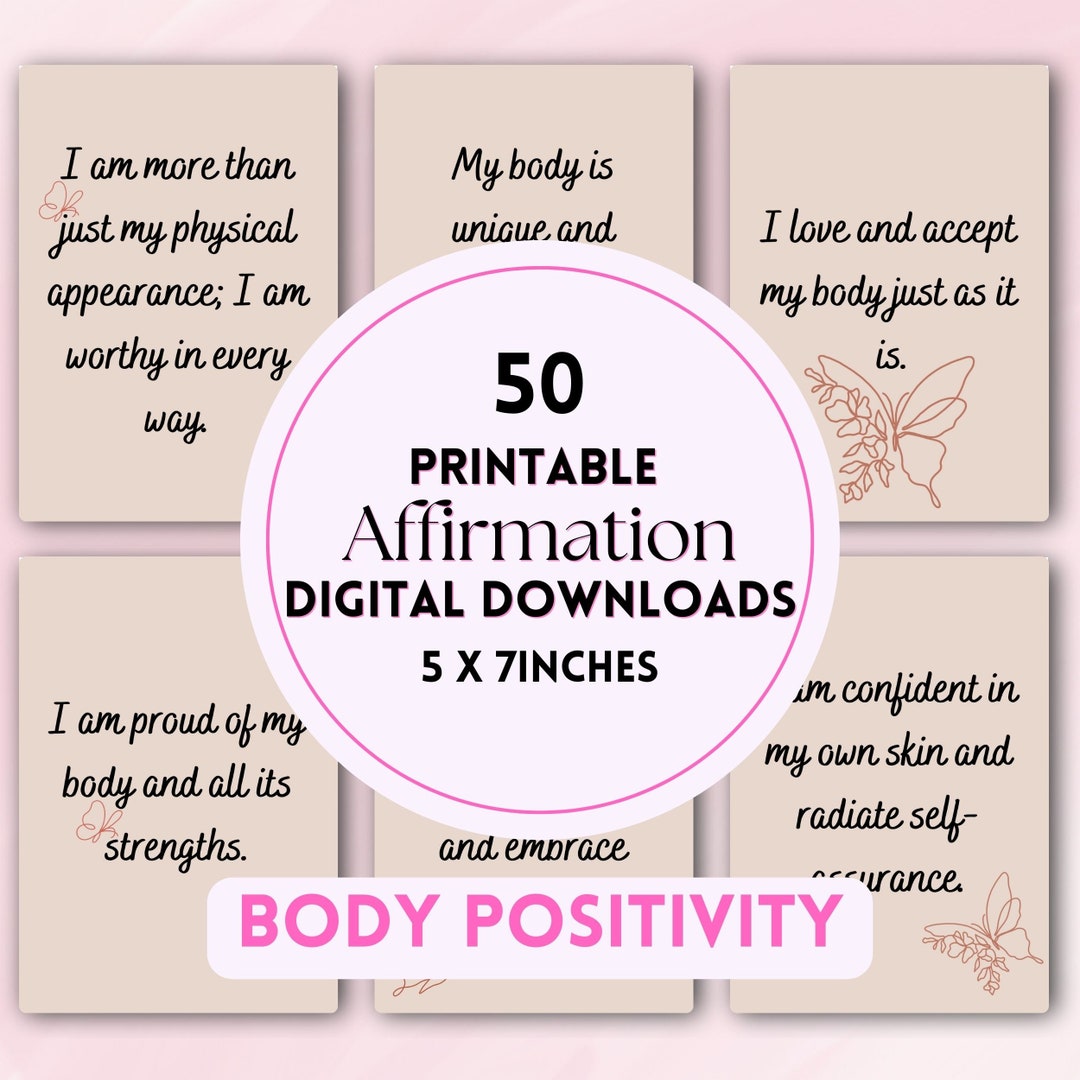 Affirmation Cards Printable Teen Body Positivity Self - Etsy