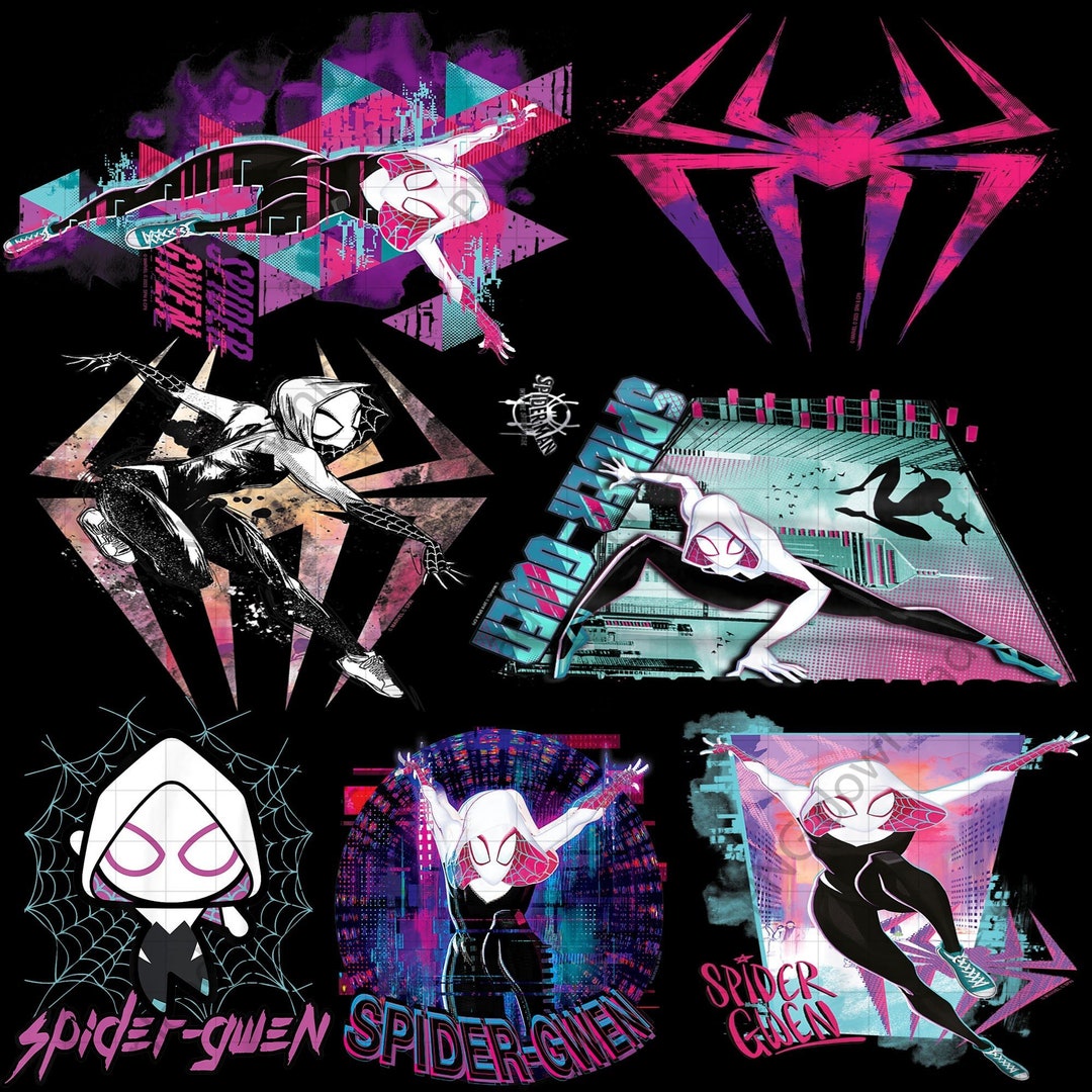 Spider Gwen PNG Spider Verse Clipart Spider and His Amazing - Etsy