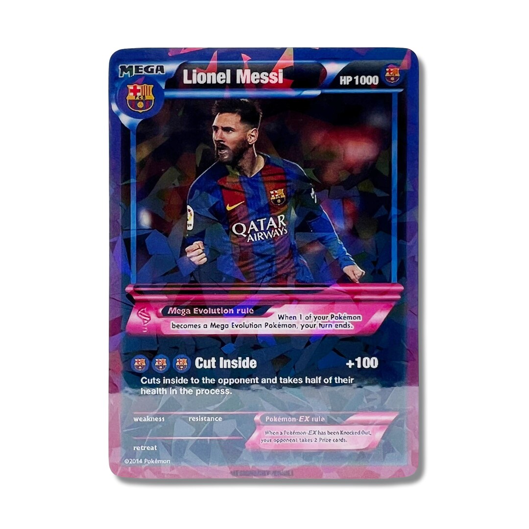 Lionel Messi Pokémon Card - Etsy
