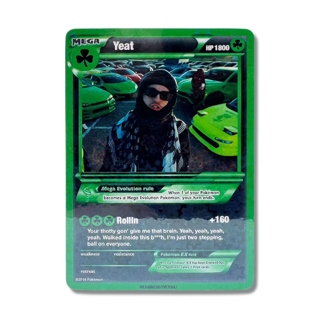 Yeat Pokémon Card st. Patrick's Day - Etsy