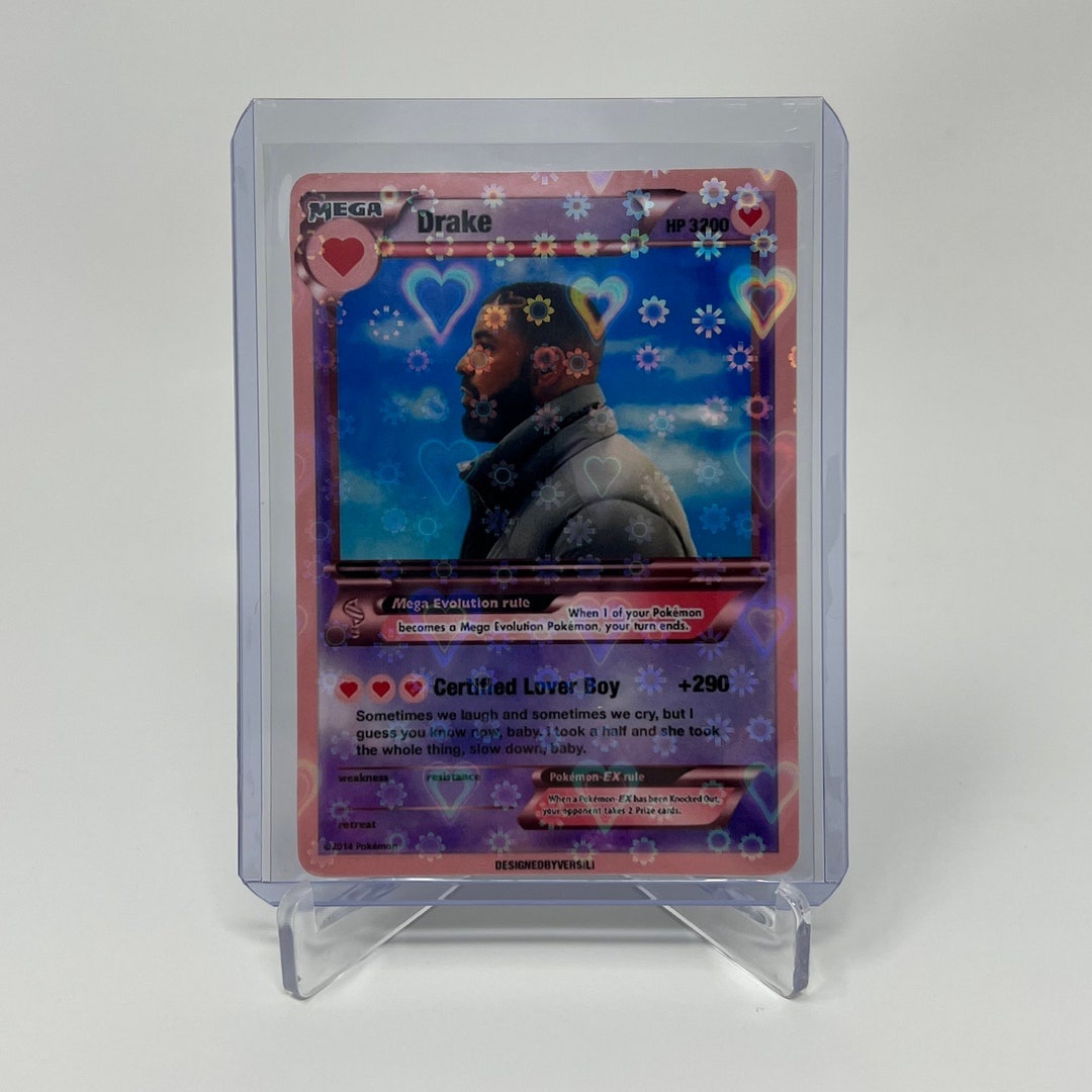 Drake Pokémon Card valentine's Day - Etsy