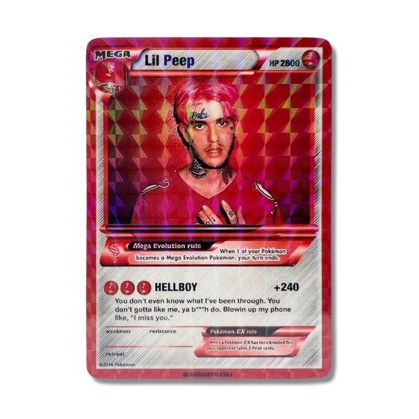 Lil Peep Card - Etsy