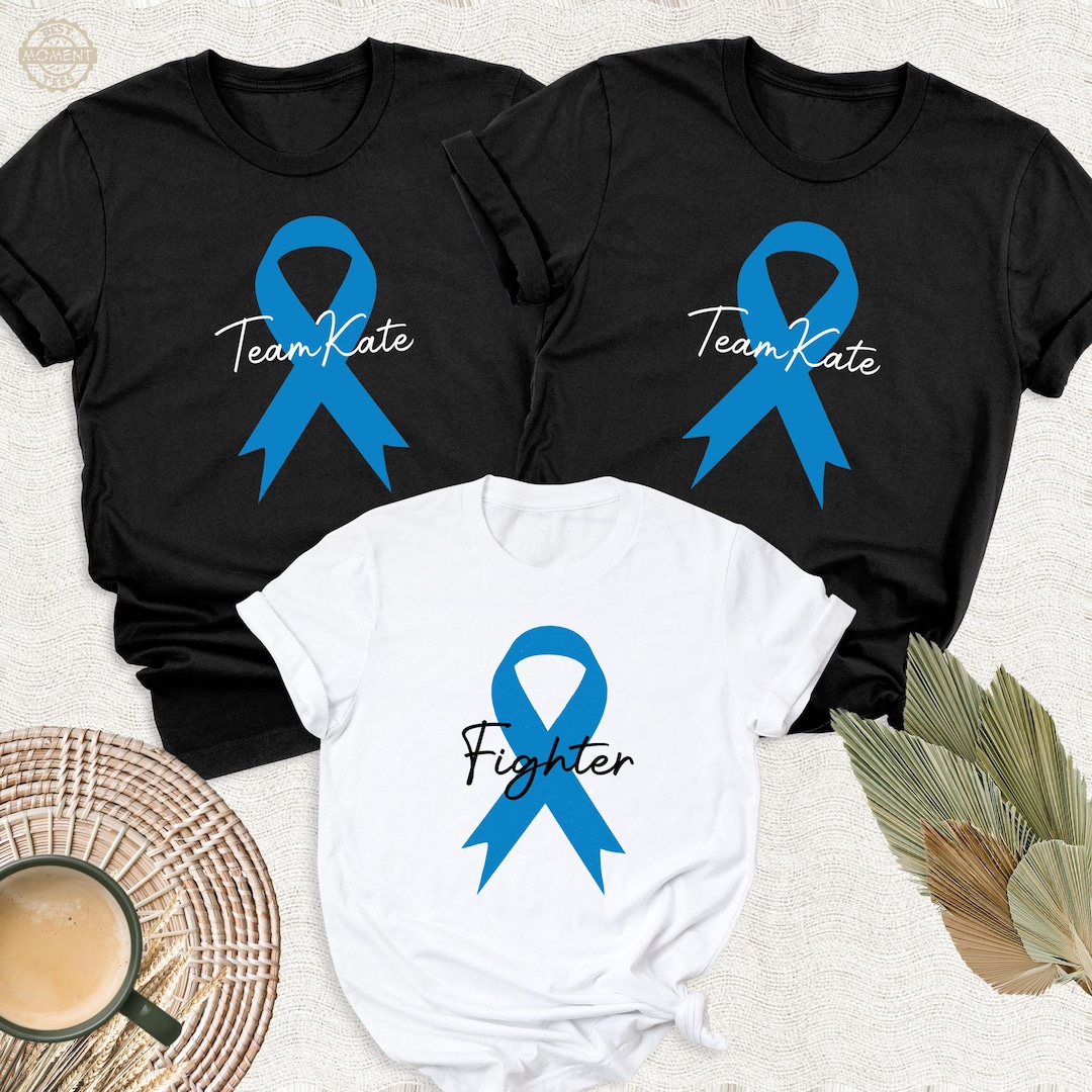 Colon Cancer Shirt Blue Ribbon Tshirt Fighter Tee, Cancer Support Squad ...