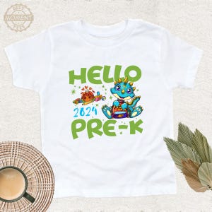 Hello Pre-k 2024 Dinosaur Shirt, First Day of School Tshirt, Pre-k ...
