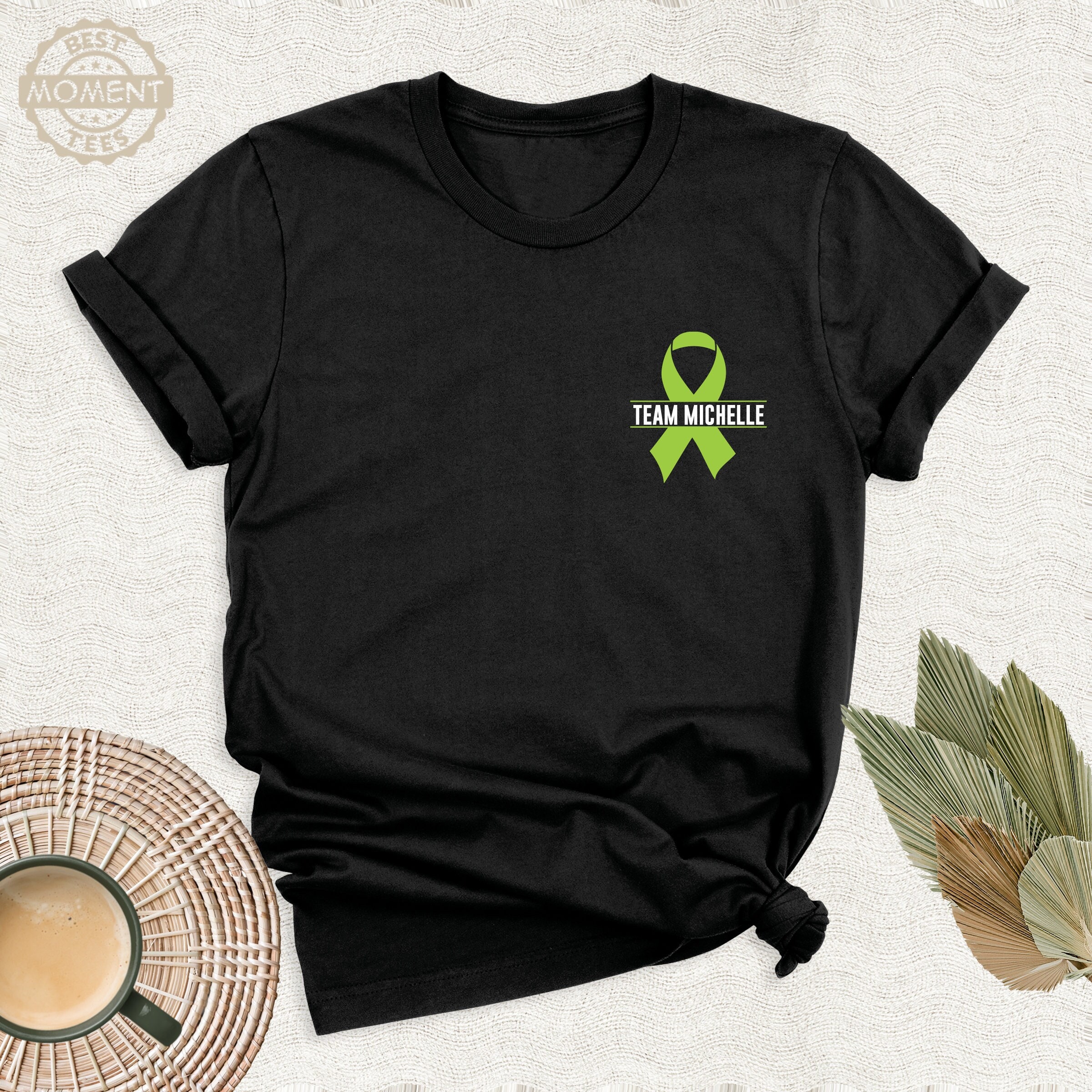 Lymphoma Cancer Awareness Team Pocket Print Custom Shirt, Green Ribbon ...