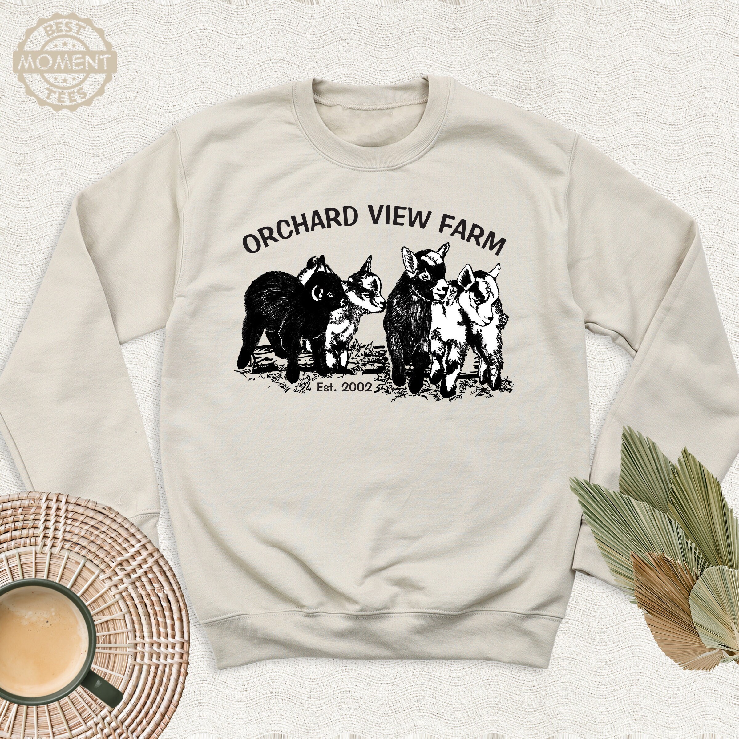 Pygmy Goats Family Farm Est Sweatshirt, Custom Farmer Goat Owner Long ...