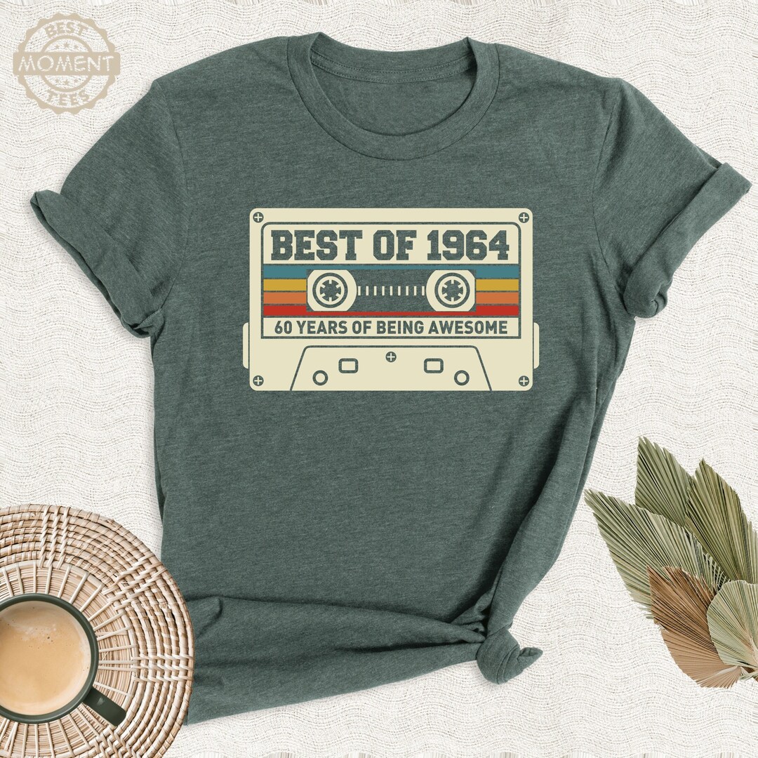 Best of 1964 Shirt, 60 Years of Being Awesome Tshirt, Vintage 1964 ...