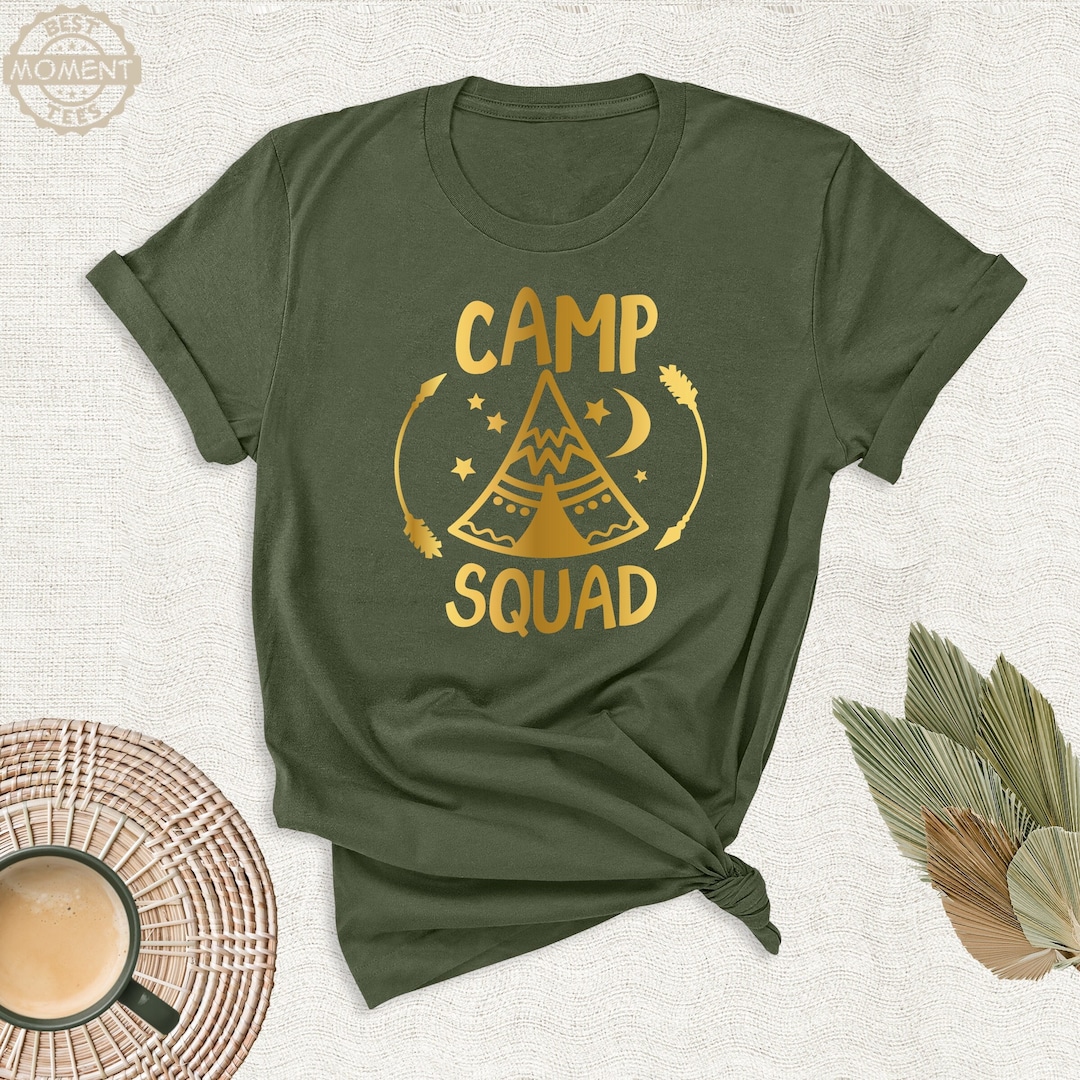 Camp Squad Shirt, Camping Crew Tshirt, Travel Tee, Adventure Shirt ...